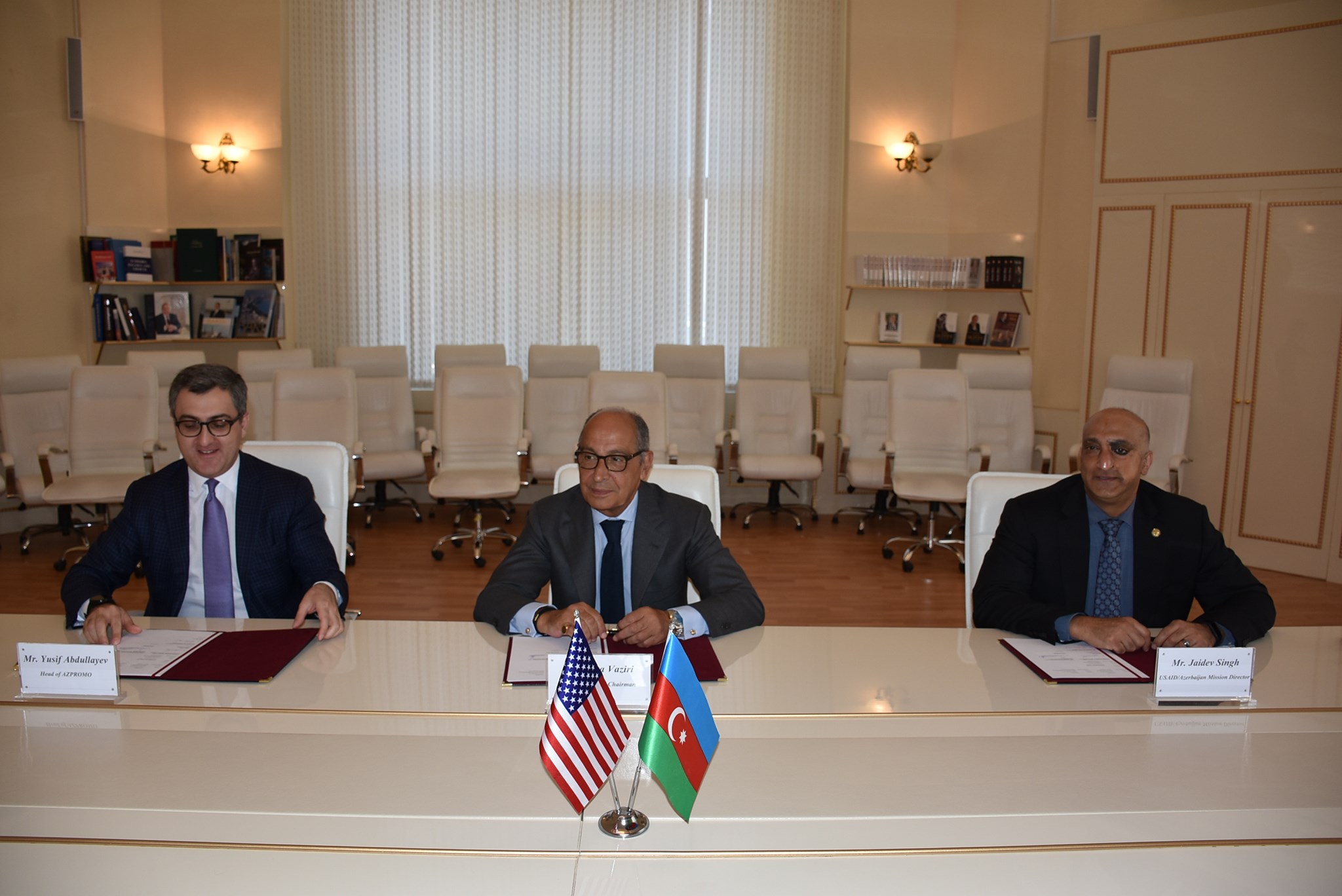USACC, USAID and AZPROMO sign partnership document